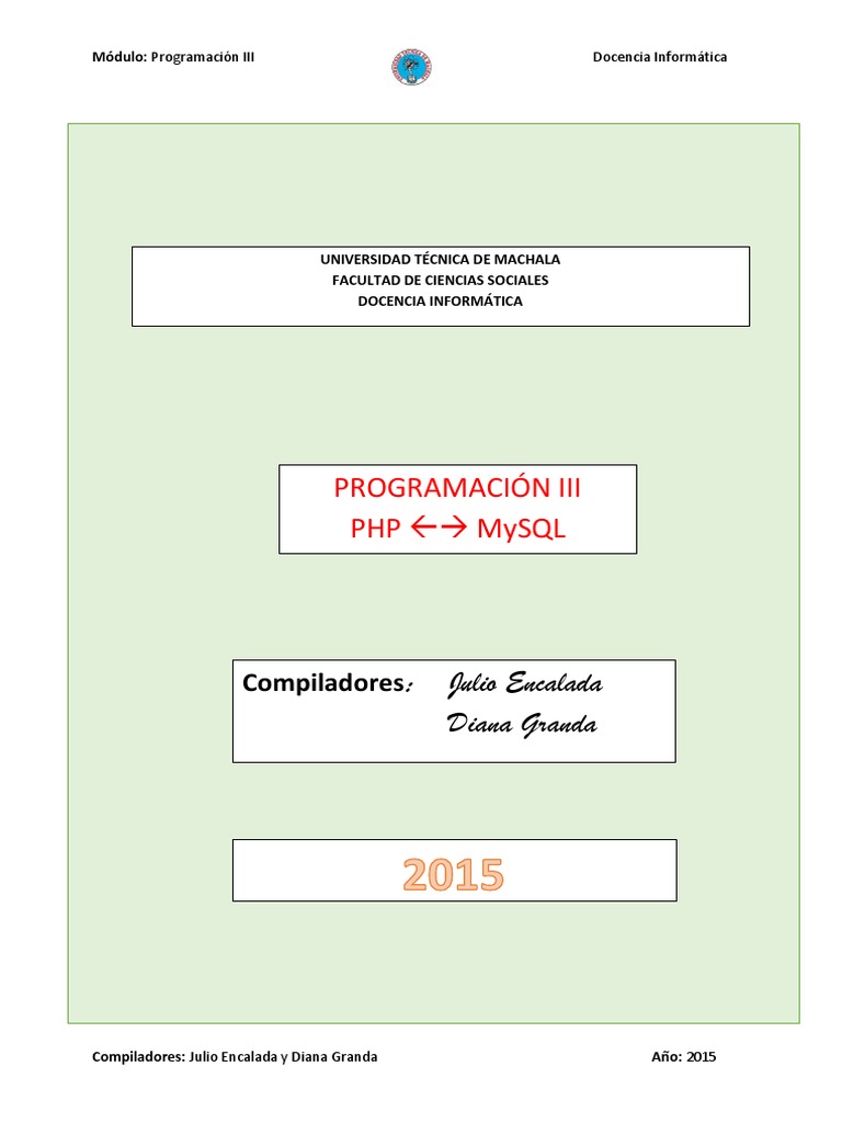 PHP Modulo Programacion III | PDF | Servidor web | Internet y web