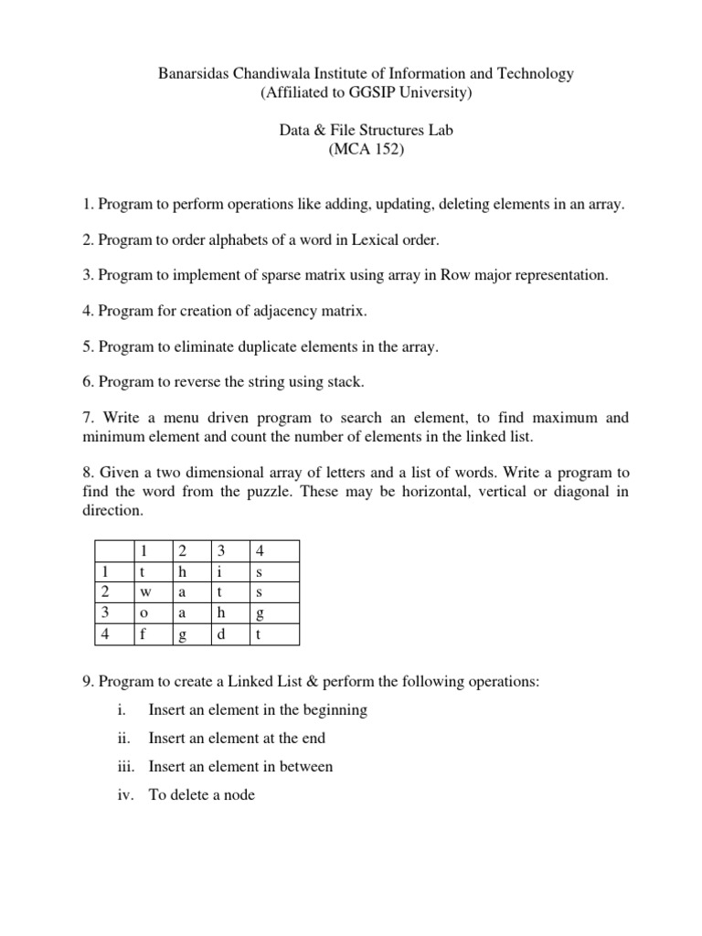 Dsa Lab It Labmanual | PDF | Algorithms And Data Structures | Theoretical Computer Science