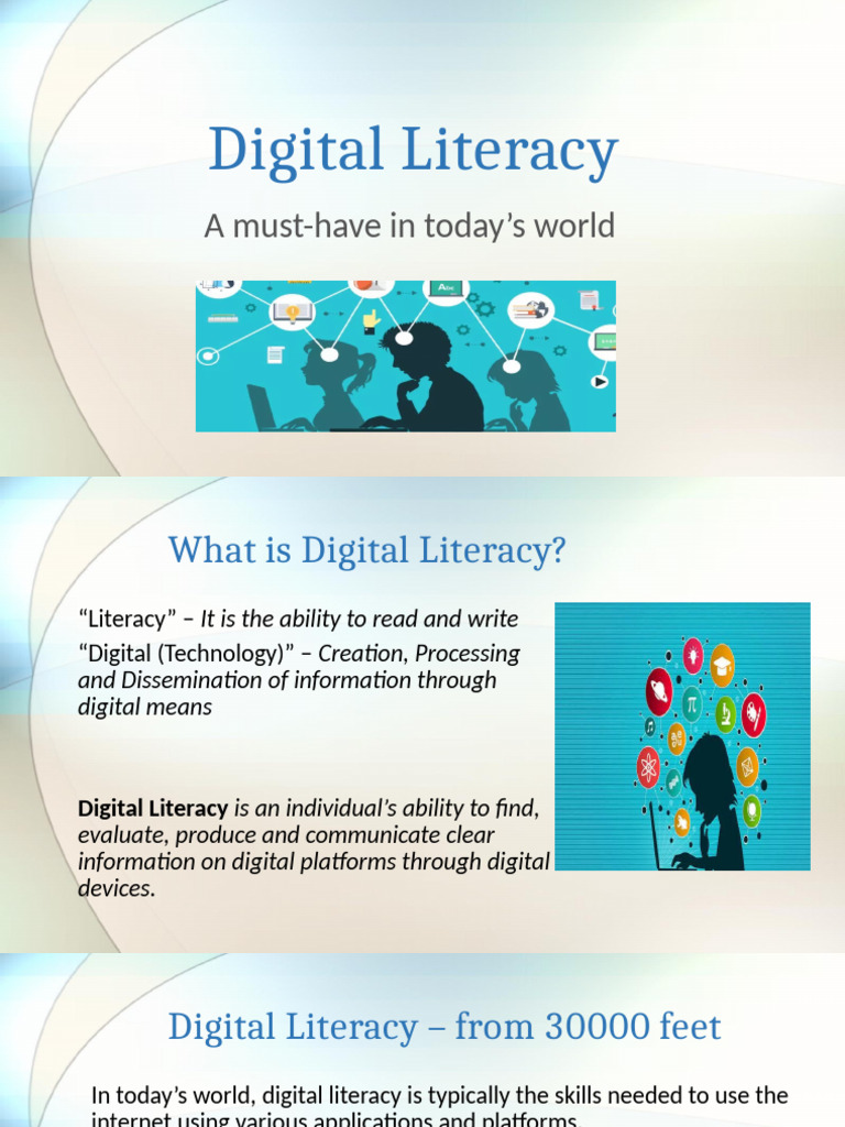 Digital Literacy | PDF | Literacy | Change