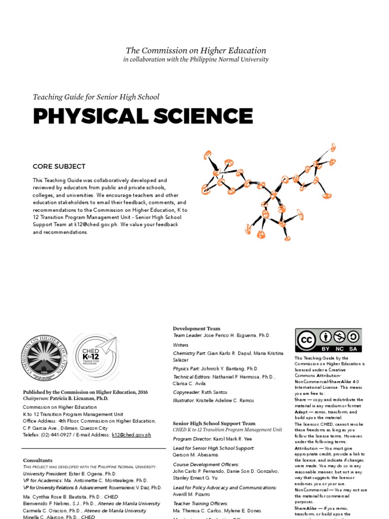 Senior High School Physical Science Guide | PDF