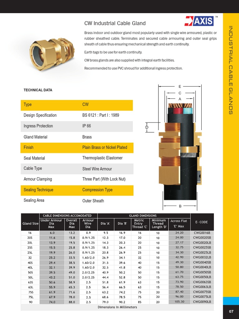Pages From Axis Cable - Glands | PDF | Building Materials ...