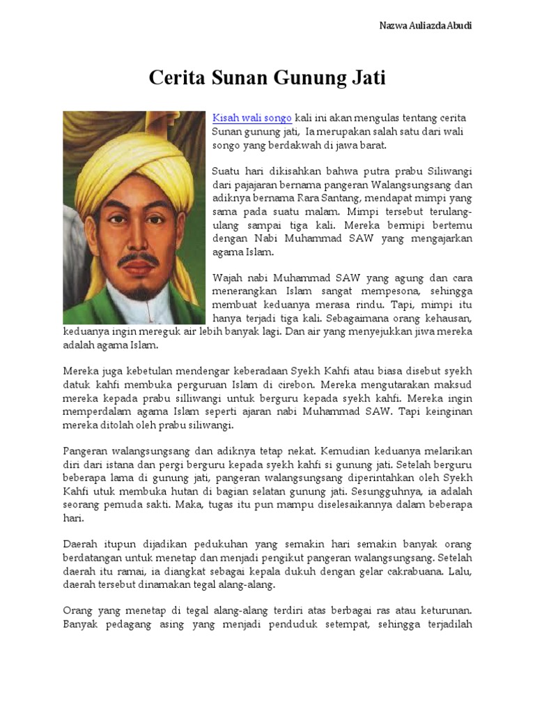 Cerita Sunan Gunung Jati | PDF