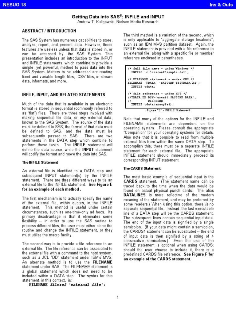 Io11 PDF | PDF | Comma Separated Values | Sas (Software)
