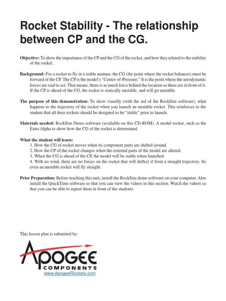 Rocket Stability | PDF | Rocket | Flight