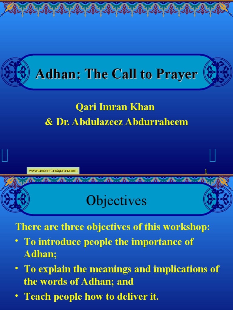 Introduction of Adhan-Imran Khan-1 | PDF | Mosque | Abrahamic Religions