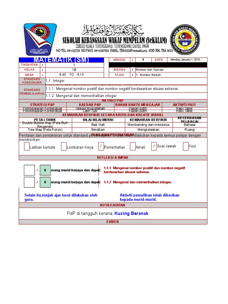 Tapak Erph Matematik SM | PDF