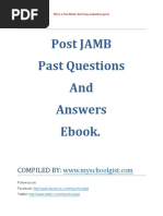 UNILAG JUPEB Practice Questions Answers | PDF