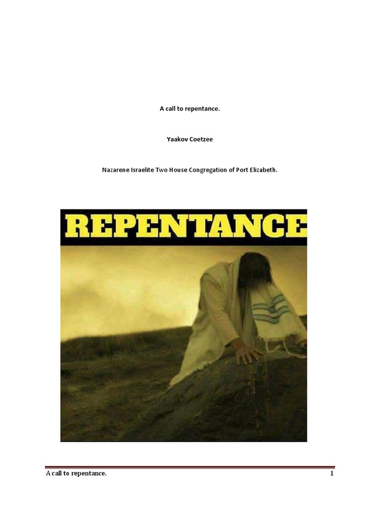 A Call To Repentance | PDF | Hosea | Samuel