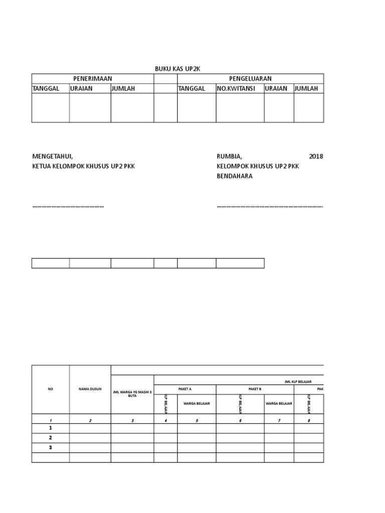 Format Buku Bantu Up2k.pkk | PDF