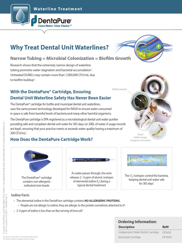 DentaPure Sell Sheet | PDF | Biofilm | Drinking Water