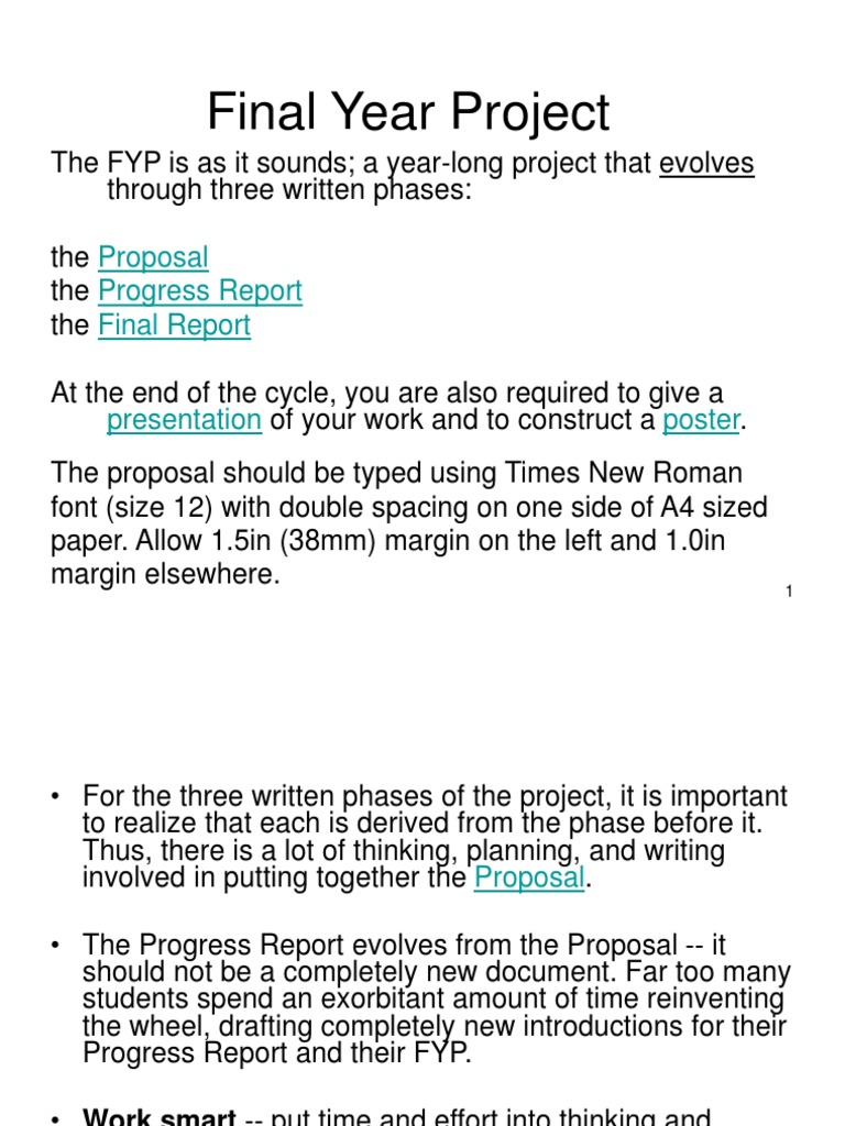 Final Year Project: Proposal Progress Report Final Report | Download ...