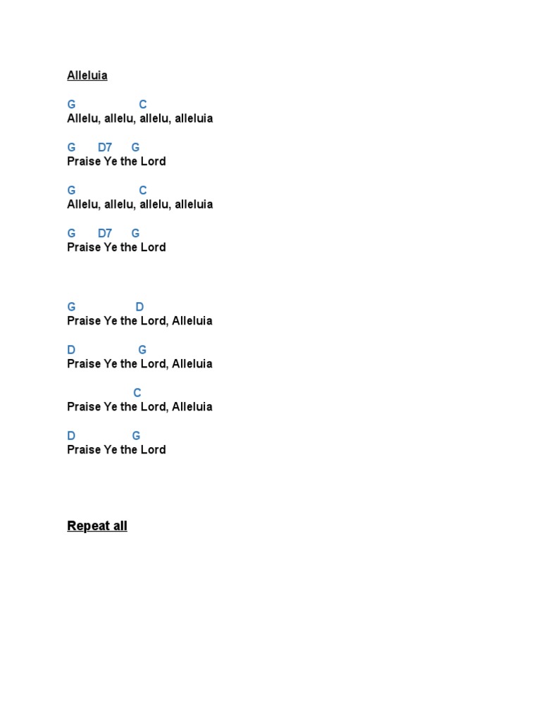 Alleluia Chords | PDF
