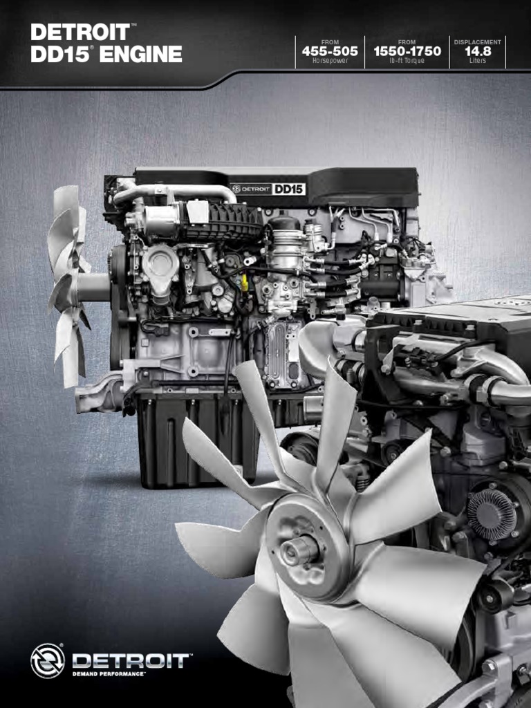 Detroit DD15 Engine: Horsepower LB-FT Torque Liters | PDF | Fuel ...