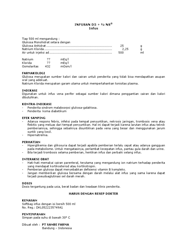 Pi Infusan d5 Plus A Hal Ns | PDF
