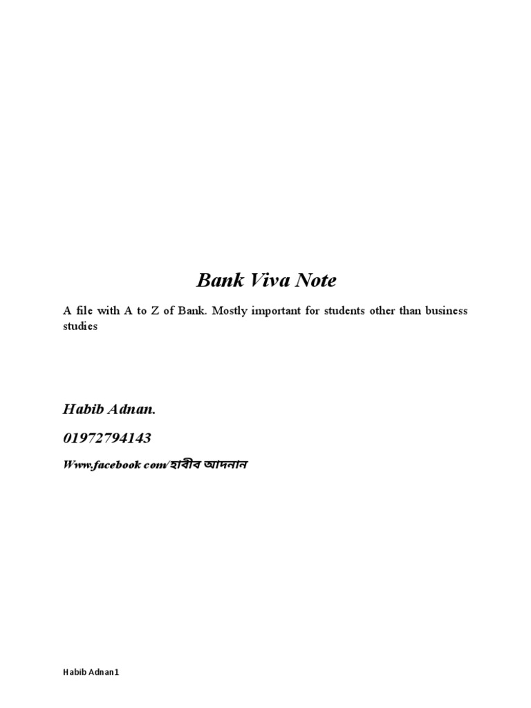 Bank Viva | PDF