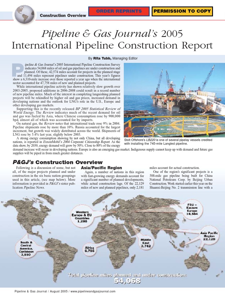 Pipeline Construction Report | PDF | Natural Gas | Pipeline Transport