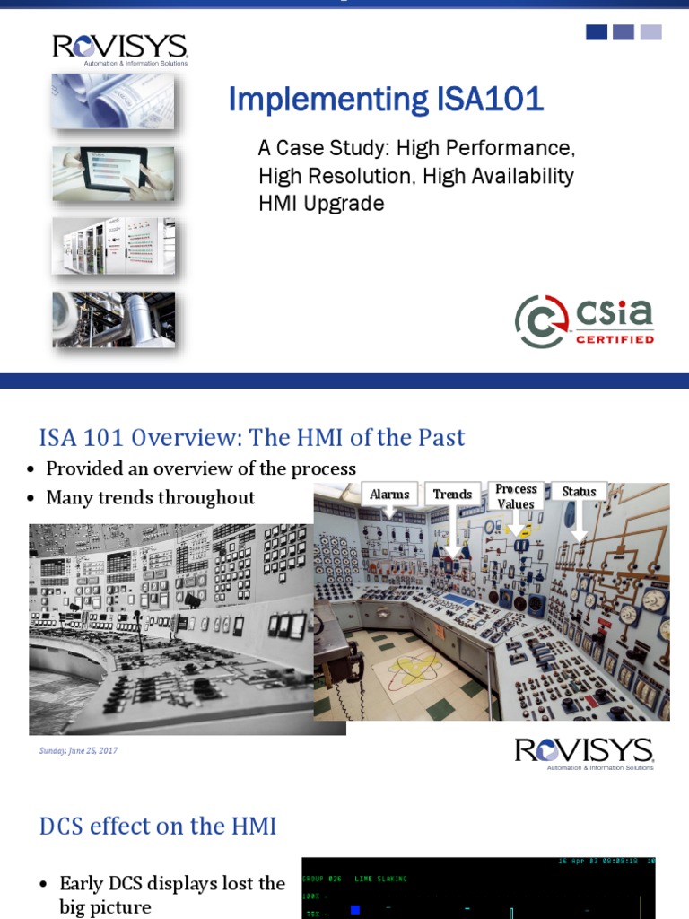 Implementing ISA101: A Case Study: High Performance, High Resolution ...