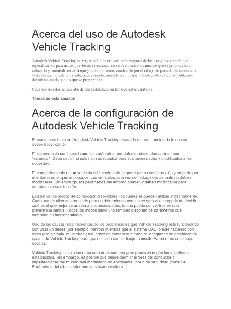 Guía de uso de Autodesk Vehicle Tracking | PDF | Eje | Software