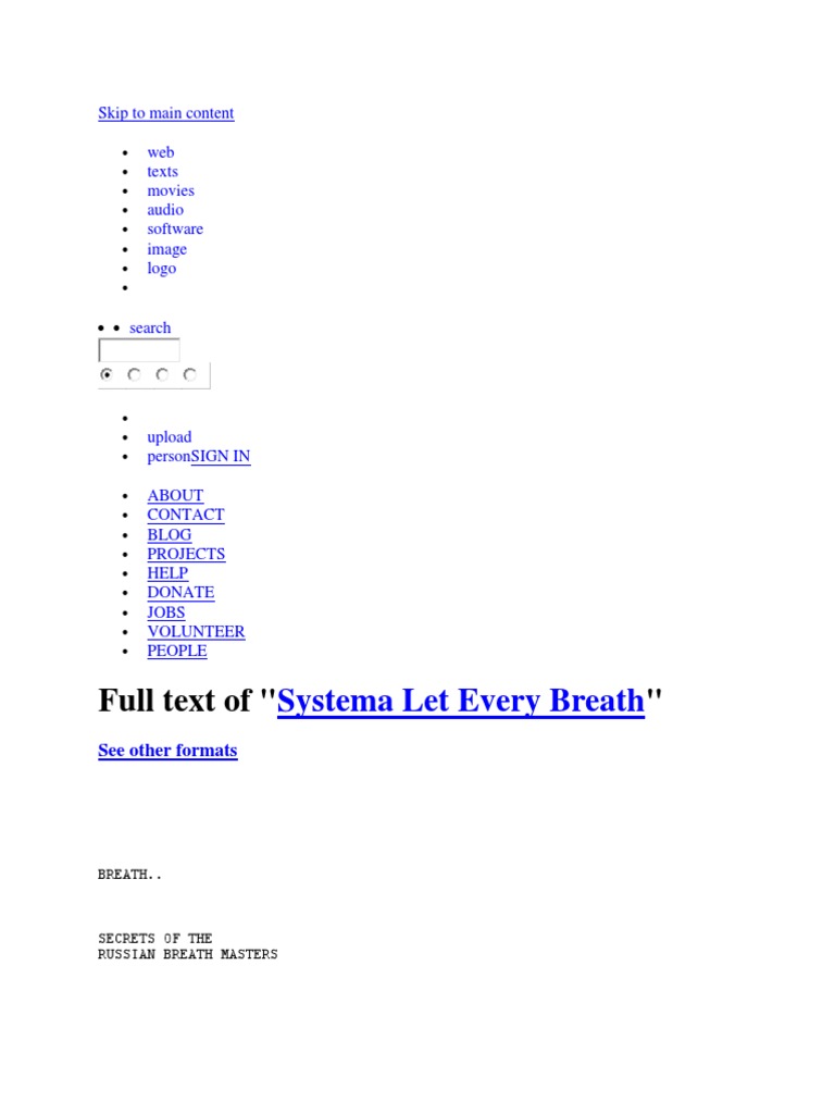 Systema Let Every Breath | PDF | Spirituality | Russia
