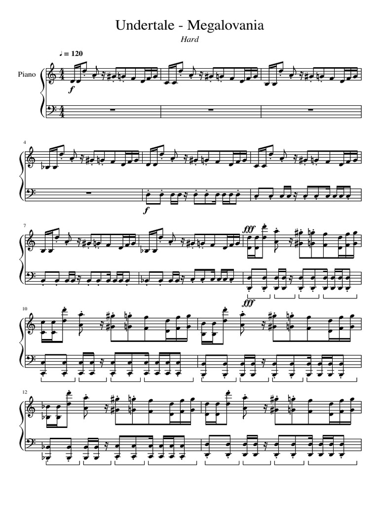Undertale - Megalovania PDF | PDF