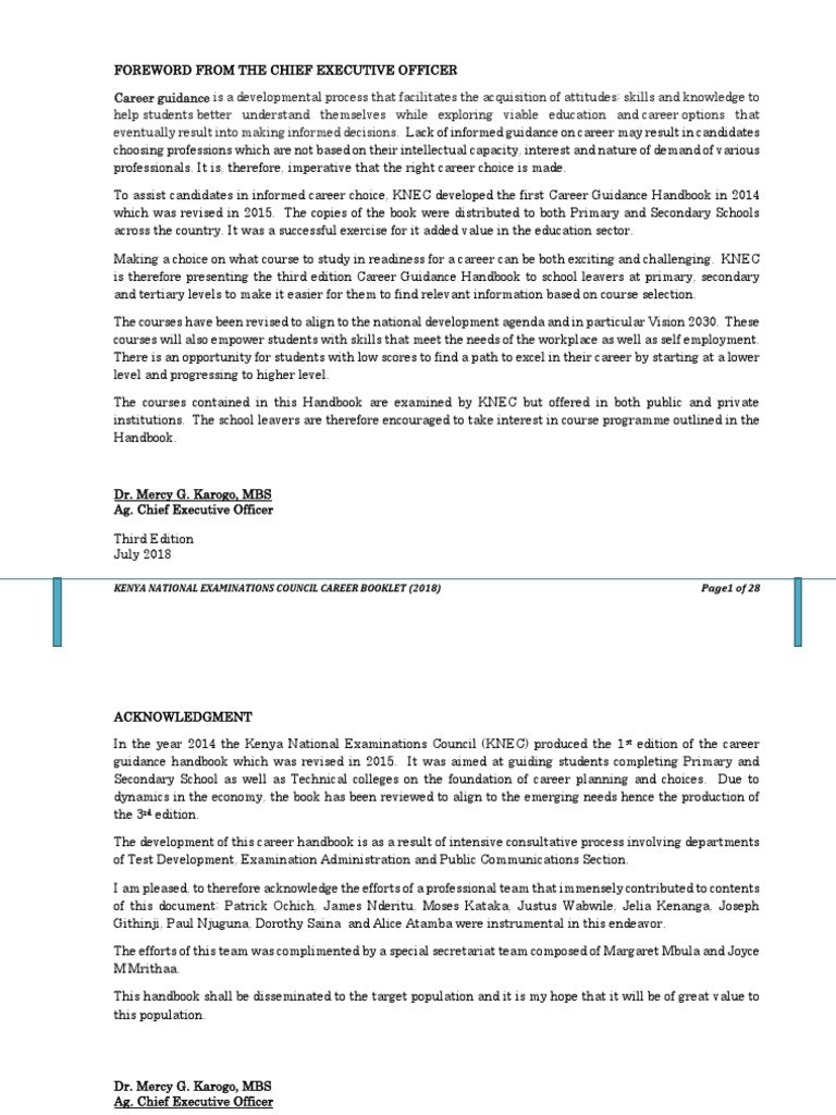 Career Booklet | PDF | Dietitian | Vocational Education