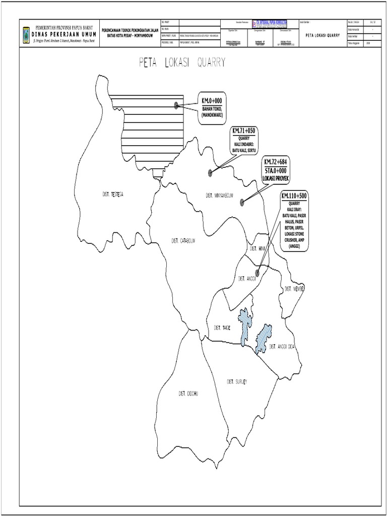 Peta Lokasi Quarry Pegaf-Minyambouw | PDF