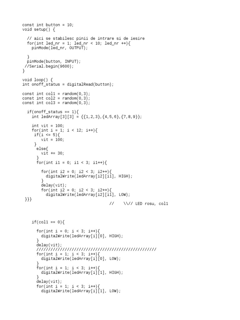 Arduino 3X3 LED Random | PDF | Mathematical Logic | Computer Programming