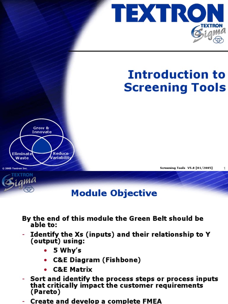 Introduction To Screening Tools: Grow & Innovate | PDF | Computers