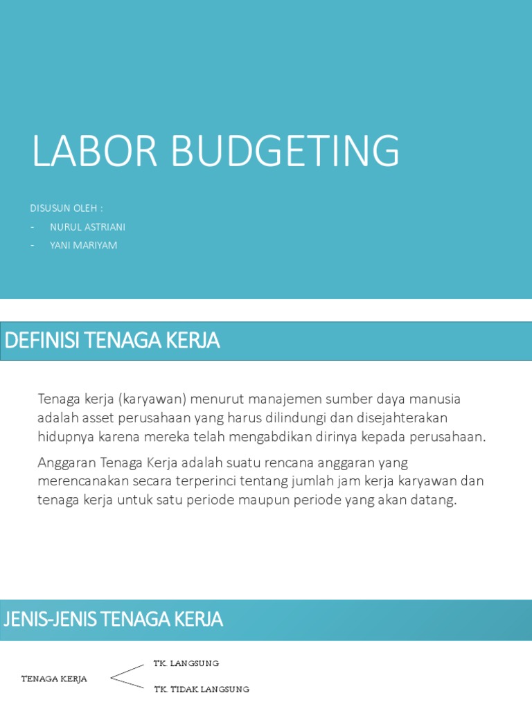 Labor Budgeting | PDF