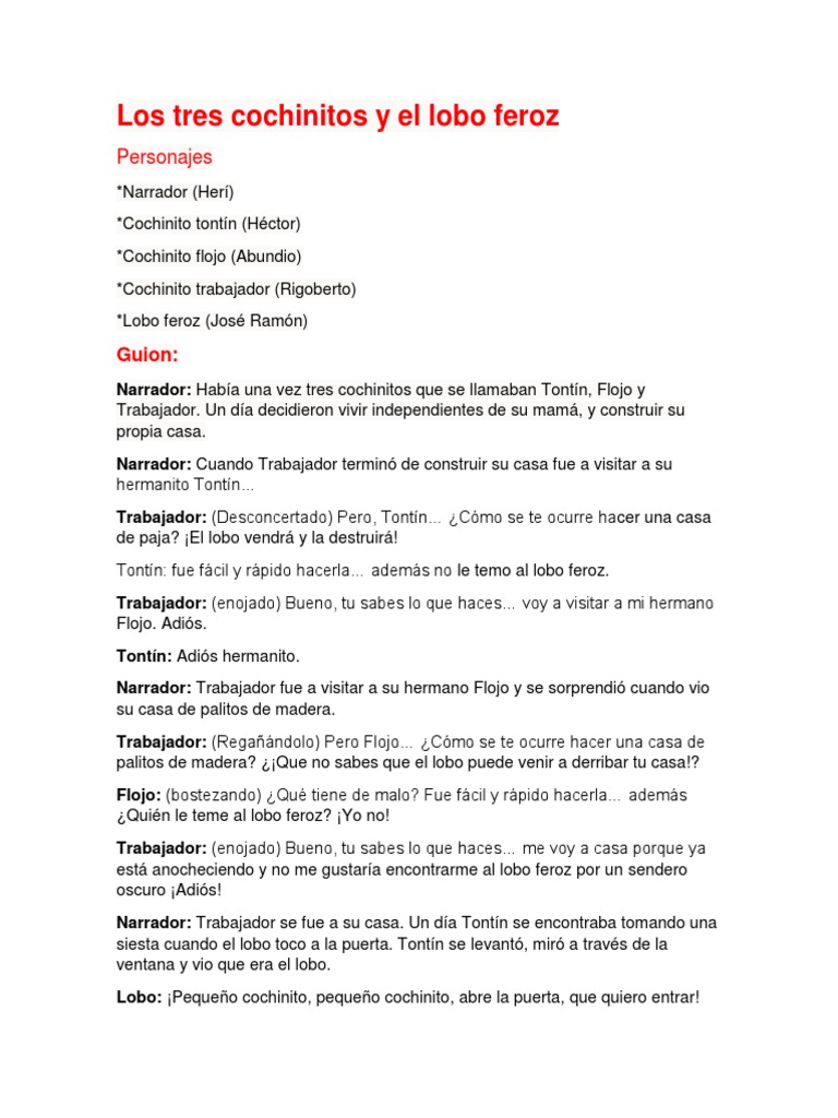 Los Tres Cochinitos y El Lobo Feroz | Ocio