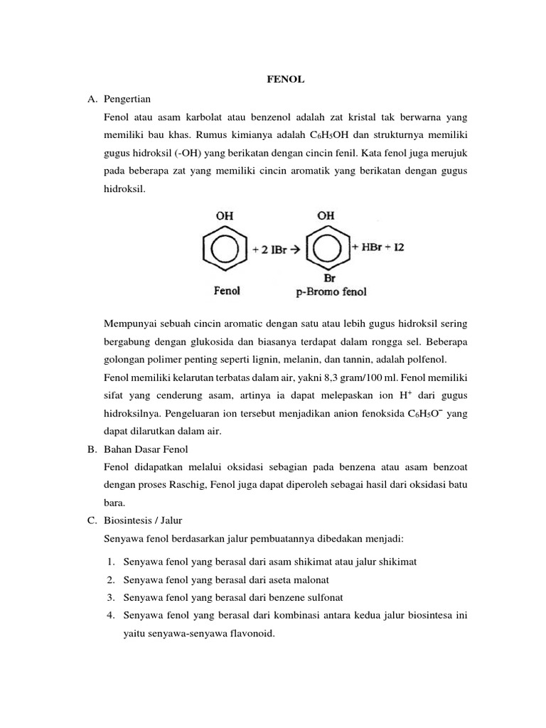FENOL | PDF | Kesehatan Holistik | Sains & Matematika