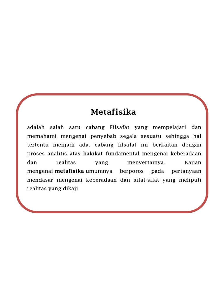 Metafisika | PDF