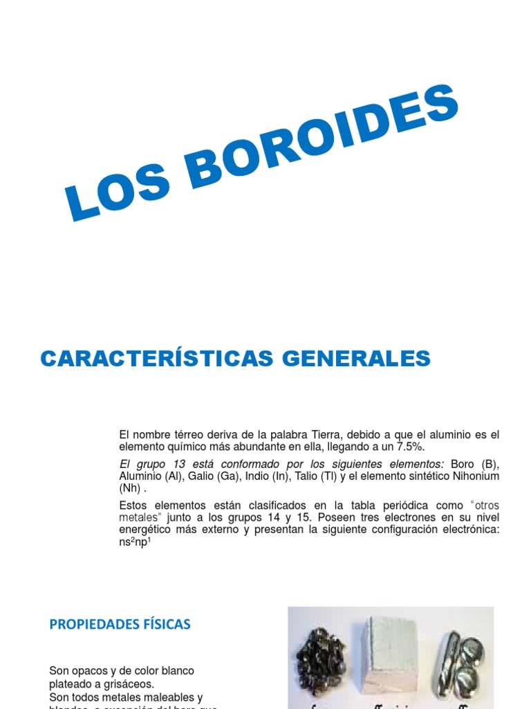 Características y Usos de los Boroides | PDF | Boro | Aluminio