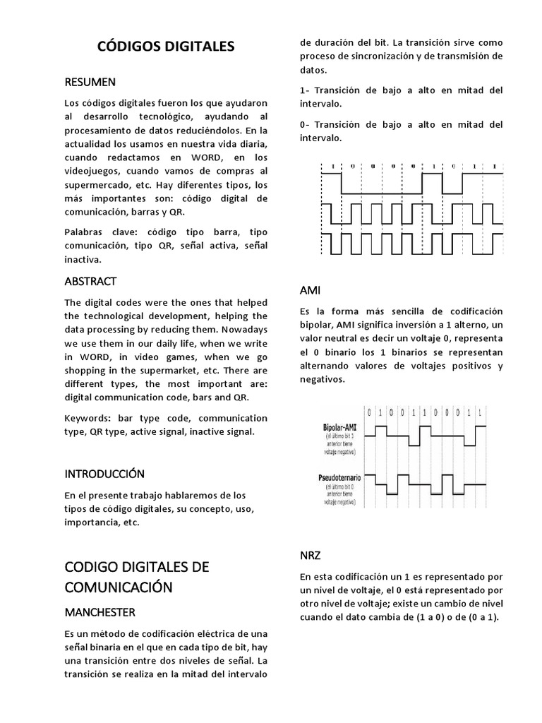Codigos Digitales Paper | PDF | Código de barras | Informática