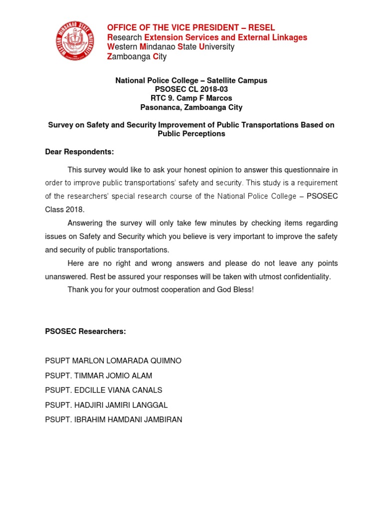 Questionnaire | PDF | Traffic | Traffic Collision