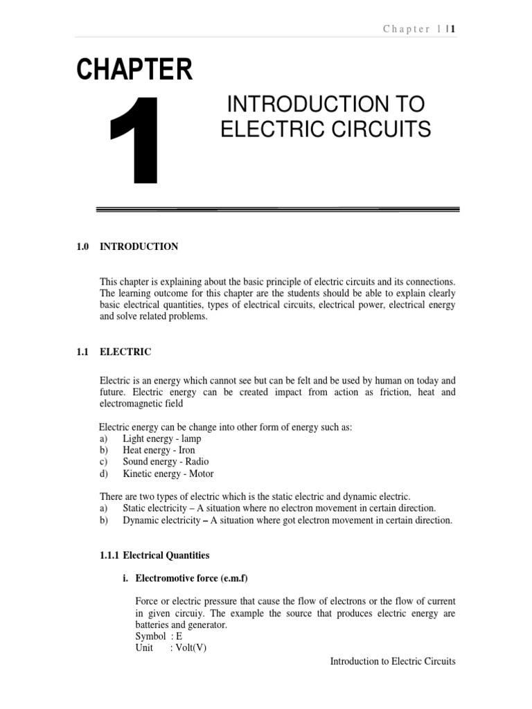 Microsoft Word - CHAPTER - 1 | PDF | Electrical Resistivity And ...
