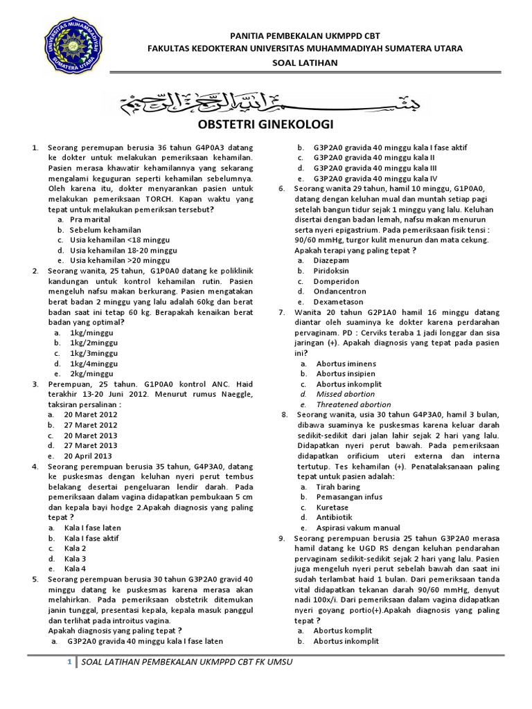 Soal Obgyn | PDF