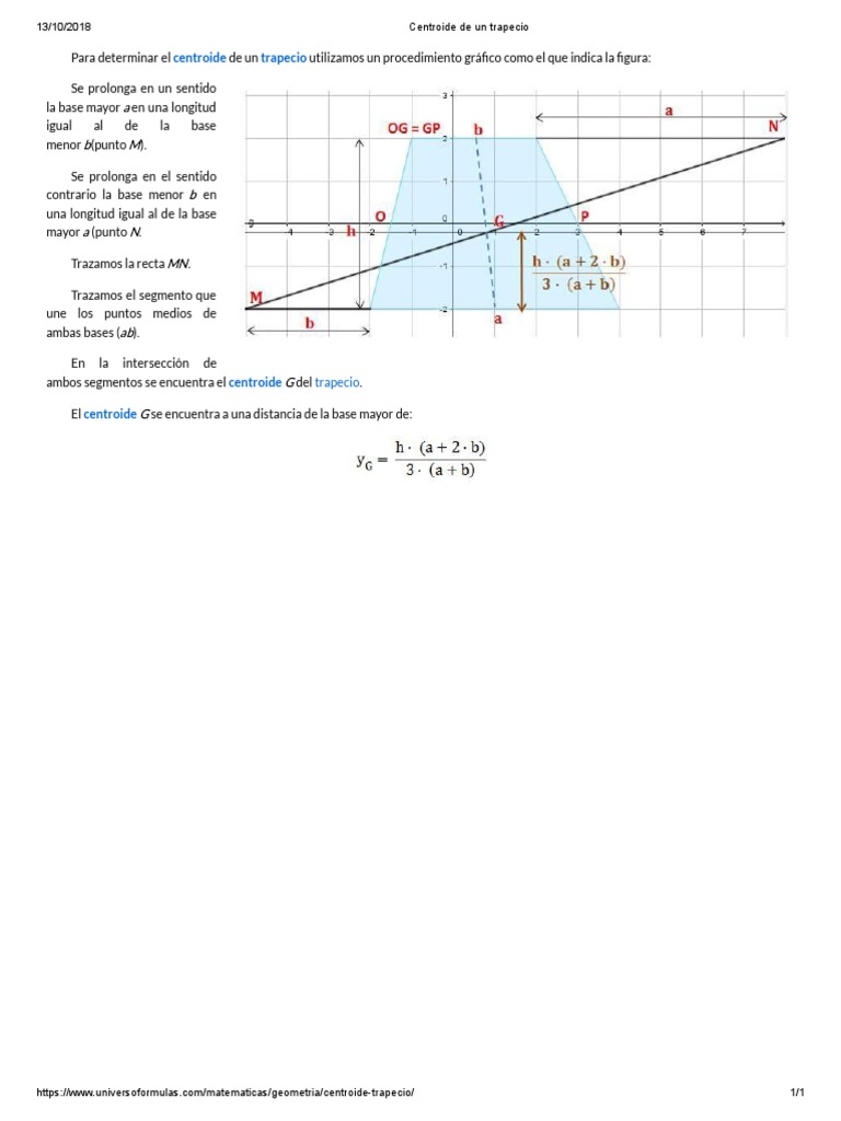 Centroide de Un Trapecio | PDF