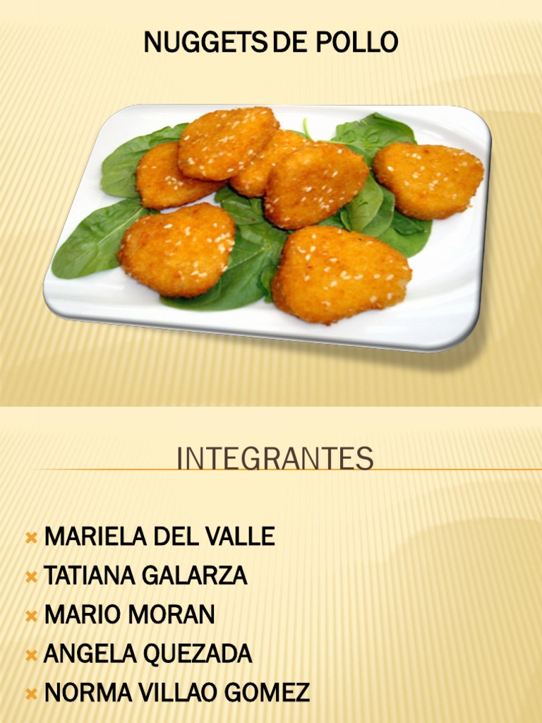 Significado y Proceso de Nuggets de Pollo | PDF