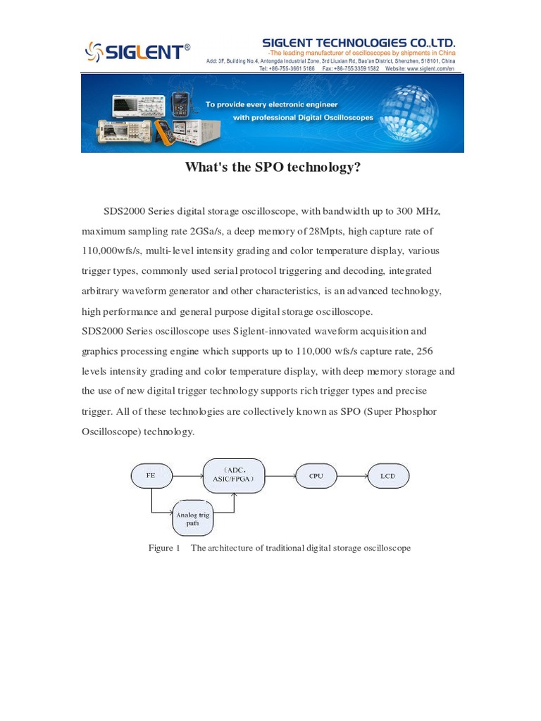 What Is The SPO Technology | PDF | Amplitude | Information And ...