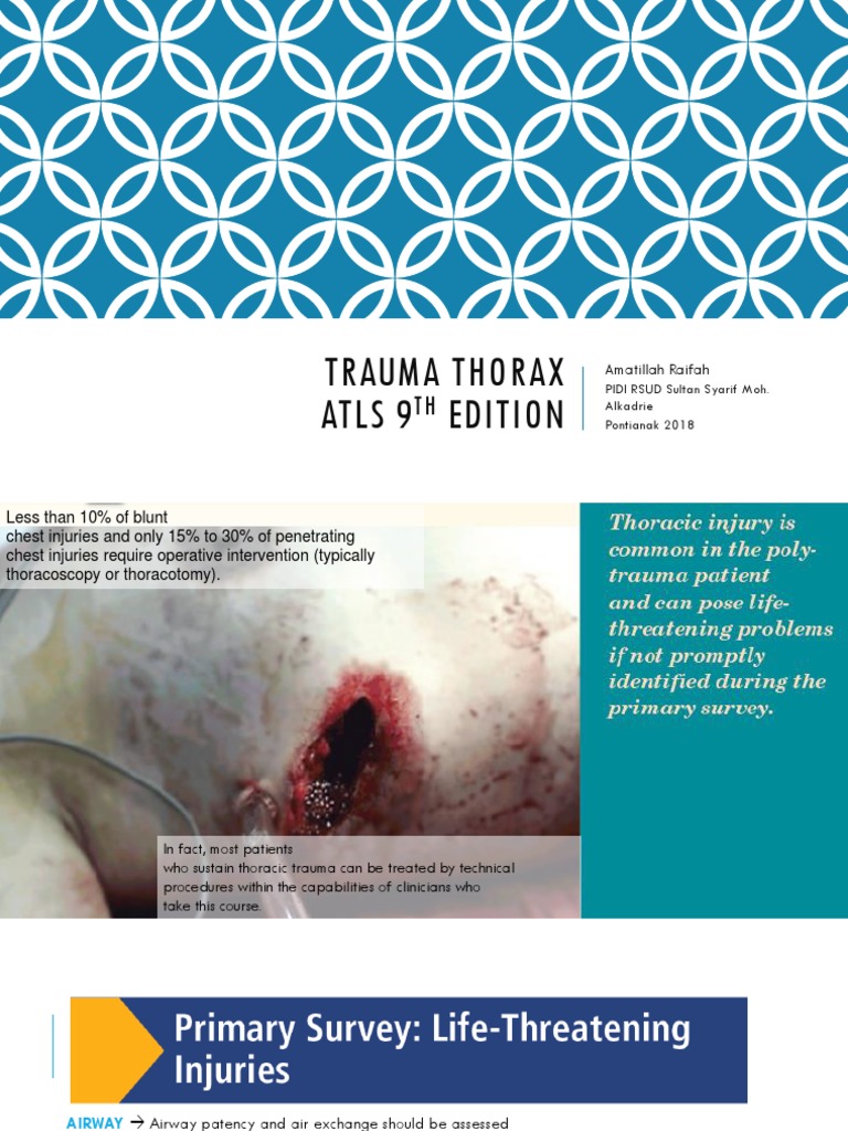 Trauma Thorax Atls 9 Edition: Amatillah Raifah | PDF | Thorax | Breathing