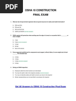Osha 30 Construction Final Exam Test Answer Key: Get Your Tests Passed ...