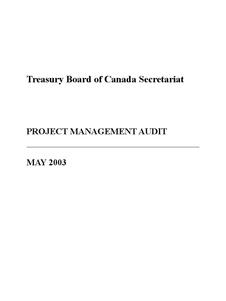 Treasury Board of Canada Secretariat: Project Management Audit | PDF ...