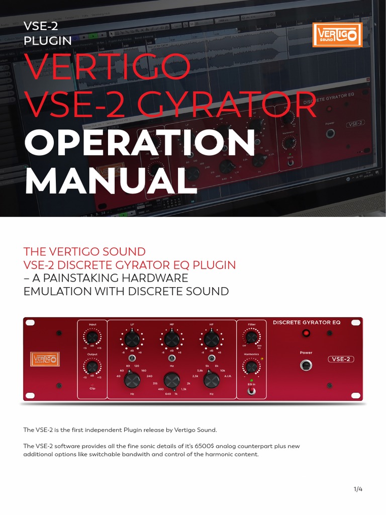 Vse 2 Plugin Manual | PDF | Equalization (Audio) | Telecommunications Engineering