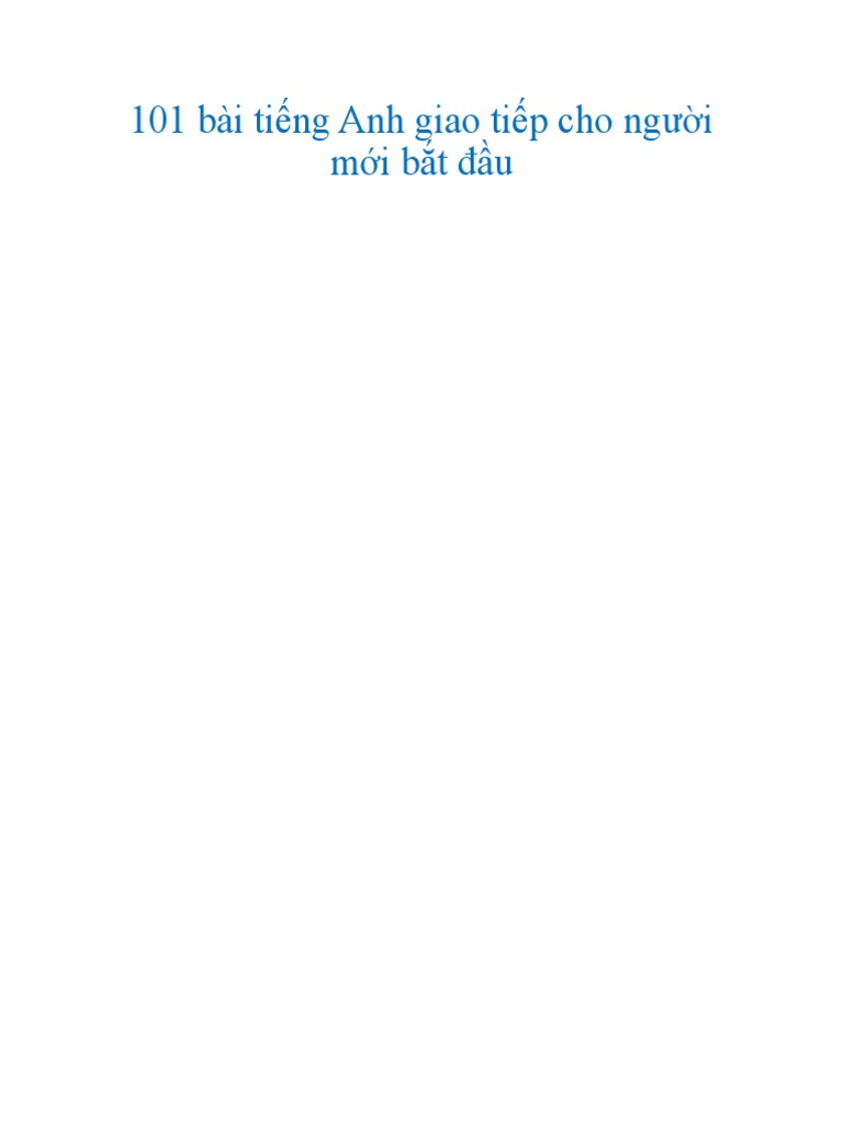 101 English Conversation Transcript | PDF