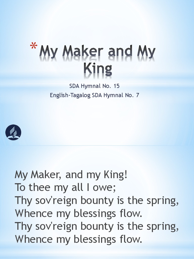 My Maker and My King Lyrics | PDF | Religion & Spirituality | Poetry
