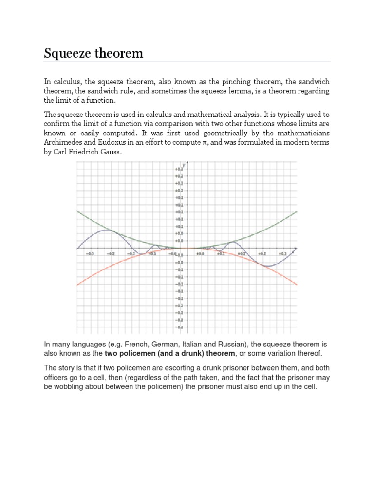 Squeeze Theorem | PDF | Philosophy
