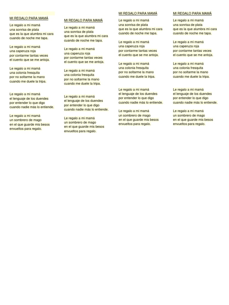 Mi Regalo Para Mama Pdf