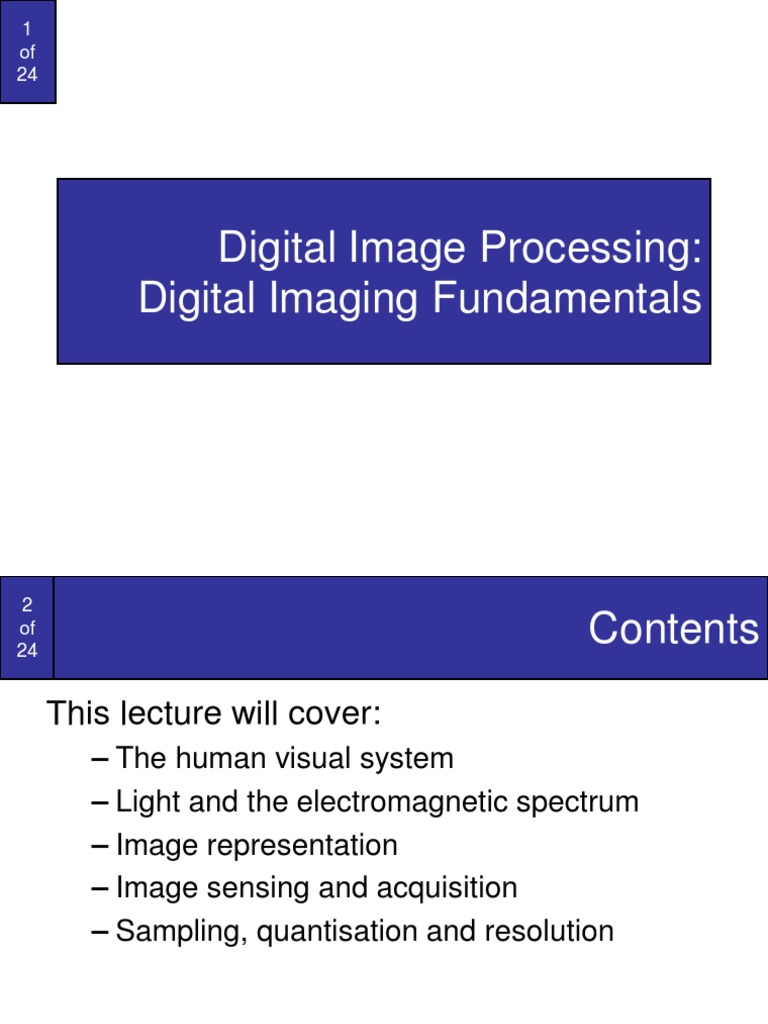 Digital Image Processing: Digital Imaging Fundamentals | PDF | Image ...