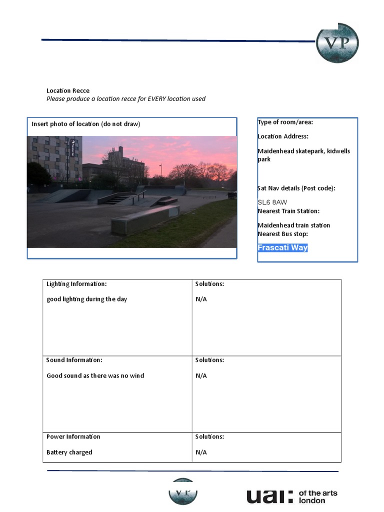 Location Recce | PDF